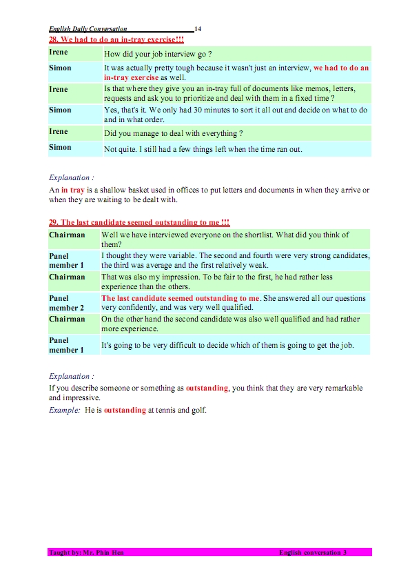 Unlimited Thinking: English Conversation3 សន្ទនាភាសាអង់គ្លេសទី៣. ៣០ទំព័រ