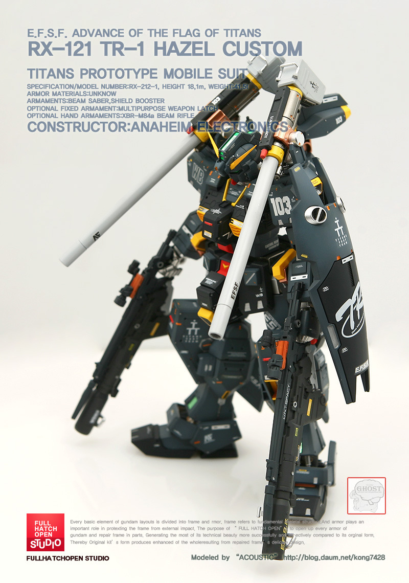 GUNDAM GUY: MG 1/100 RX-121 TR-1 Hazel Custom Titans Full Armor Ver ...