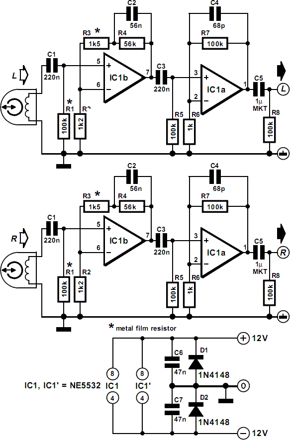 Easy Circuit Lab: Playback Amplifier For Cassette Deck