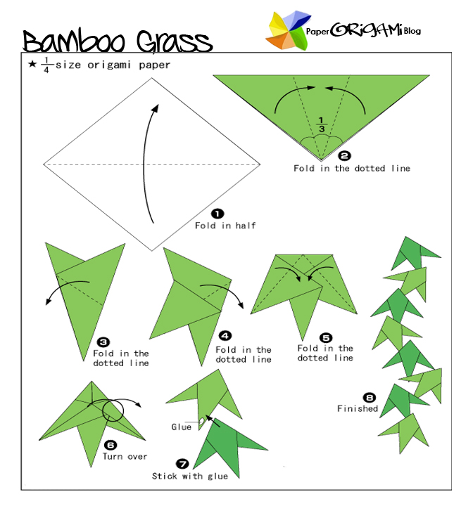 Star Festivel Origami: Bamboo grass Ornament | Paper Origami Guide