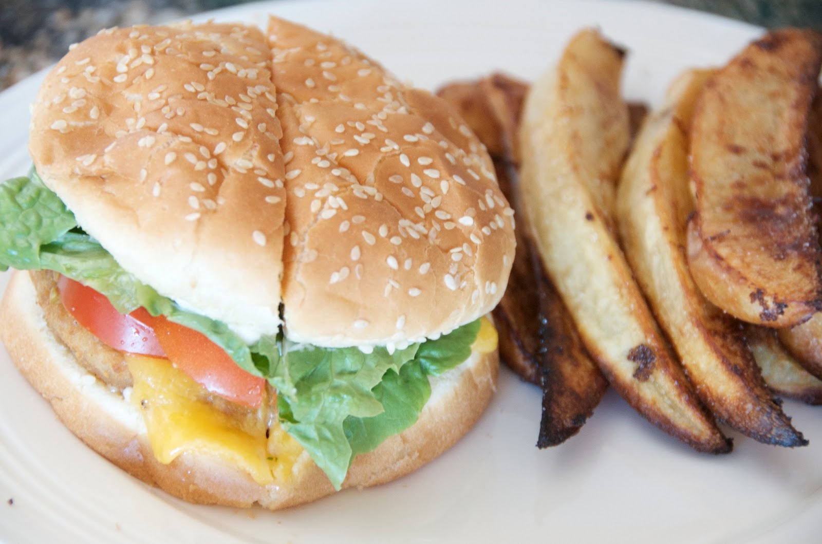 The Vegan Paige: Boca Chik'n Burger with Baked Fries...