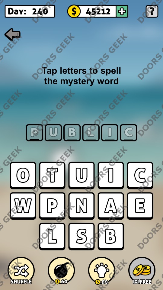 Words Story Day 240 Answer Doors Geek