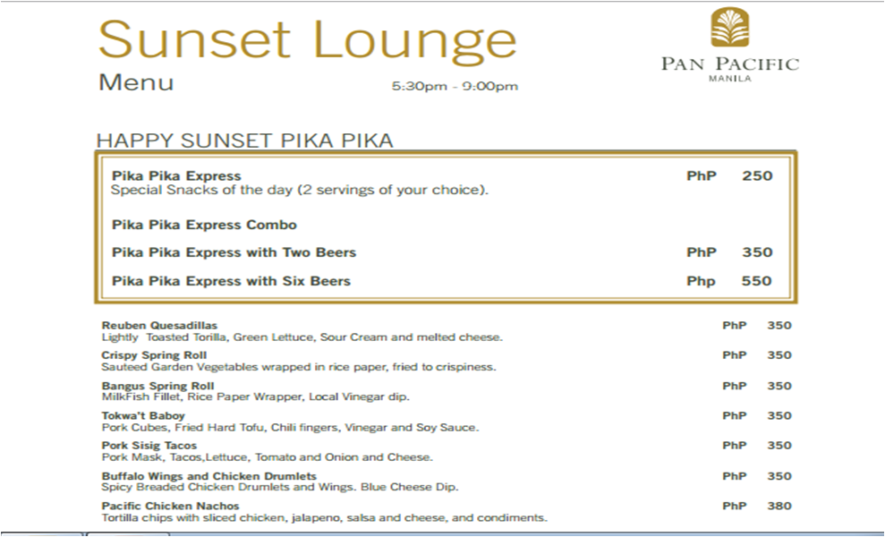 GASTRONOMY by Joy: Pan Pacific Hotel's Take on Fun Lounging with the ...