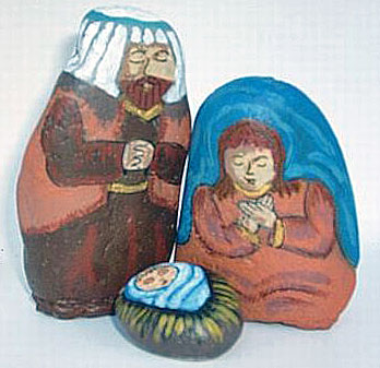 Painting Rock & Stone Animals, Nativity Sets & More: Unique Painted ...