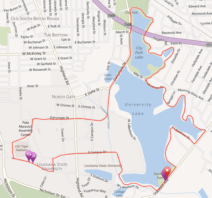 time lapse runner: The Route for the Week 6 Long Run