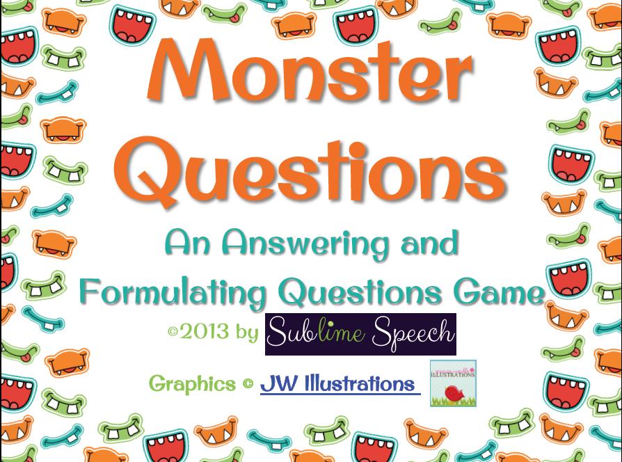 Live Love Speech: SWAP-N-BLOG: Sublime Speech's Monster Questions