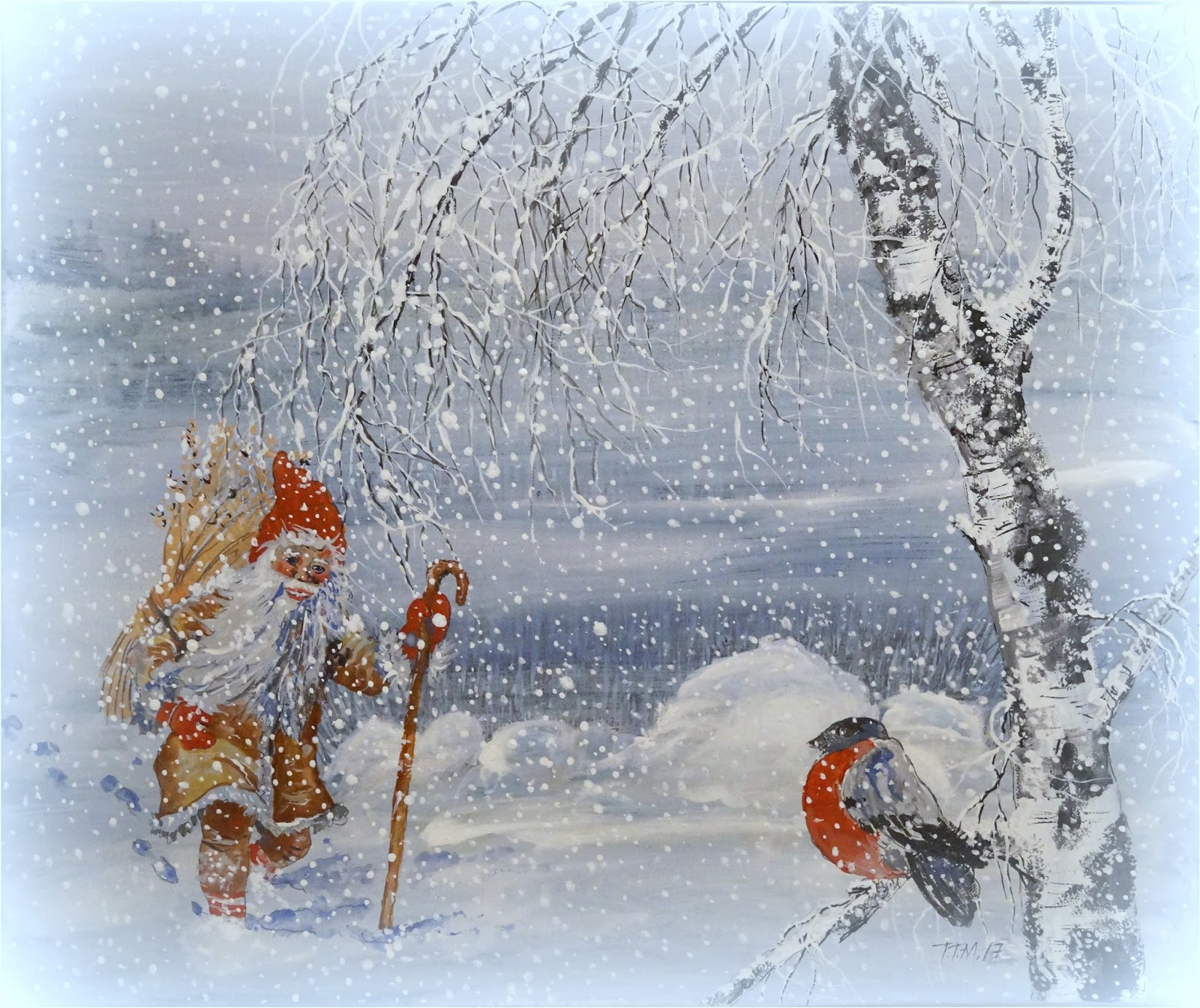 käsintekemää: nukkeja-maalauksia-sukkia...musiikkia: Rauhaisaa Hyvää ...