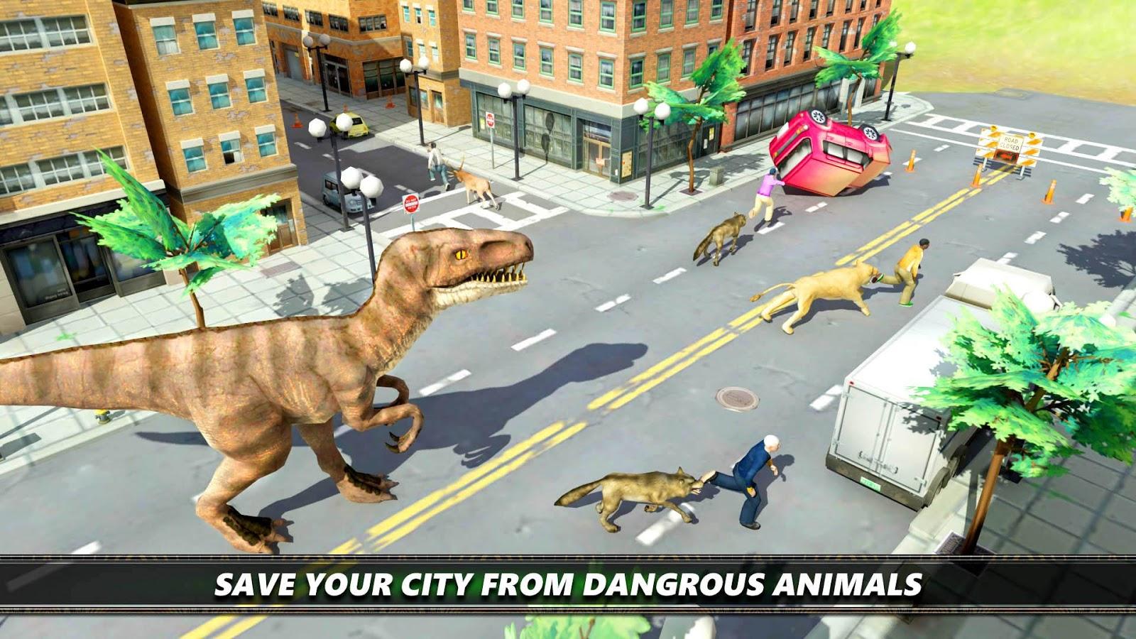 Dinosaur Simulation 2017- Dino City Hunting v1.1.4 APK - Games Droidku