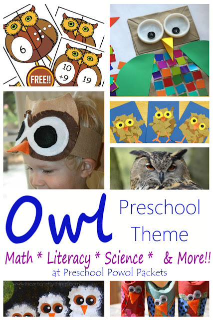 Owl Activities for a Owl Preschool Theme | Preschool Powol Packets
