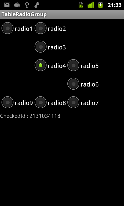 Y.A.M の 雑記帳: Android TableLayout, RelativeLayout で RadioButton を使う Y.A.M の 雑記帳: Android TableLayout, RelativeLayout で RadioButton を使う