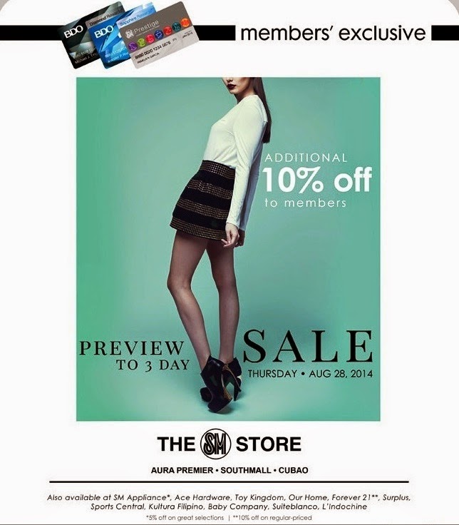 Manila Shopper: SM Malls 3-day SALE: Aug 29-31 2014