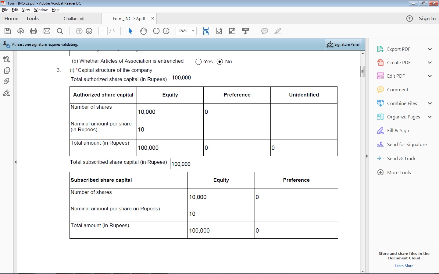 Corporate Updates: Draft Documents For Incorporation of Company Using ...