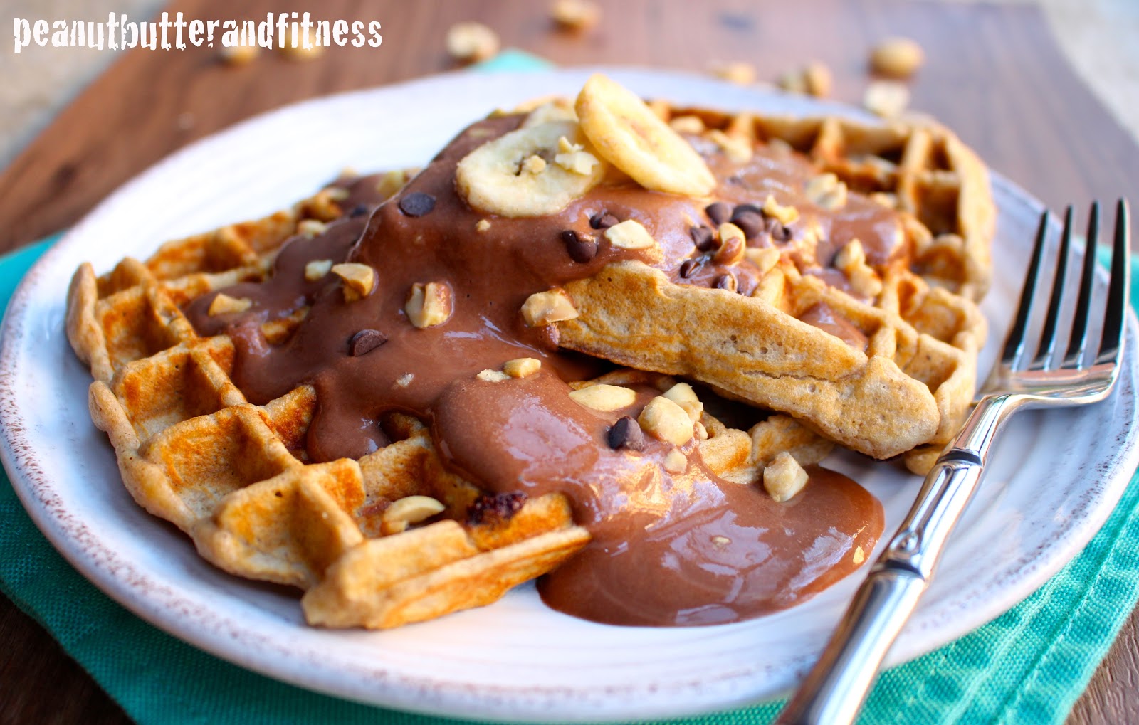 Not So Chunky Monkey Protein Waffles - Peanut Butter and Fitness