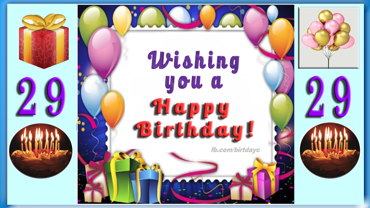 29th Birthday Images Greetings Cards For Age 29 Years | Images and ...