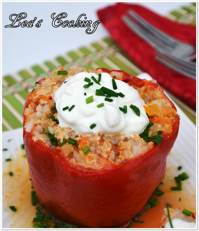 Lea's Cooking: Stuffed Red Bell Peppers