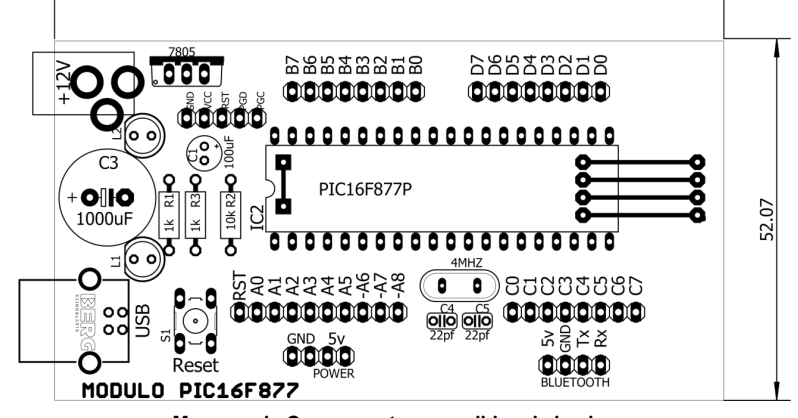 Electronik Scream: Shield PCB PIC16f877 - PIC16f877A