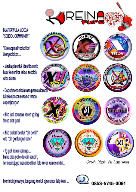 DESAIN PIN COMMUNITY SEKOLAH