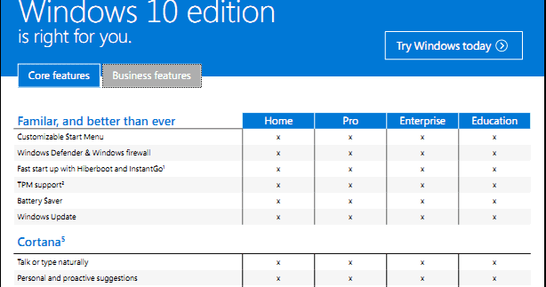 Different windows 10 versions - bastamotors