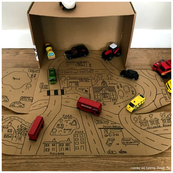 Learning and Exploring Through Play: Cardboard Road Small World