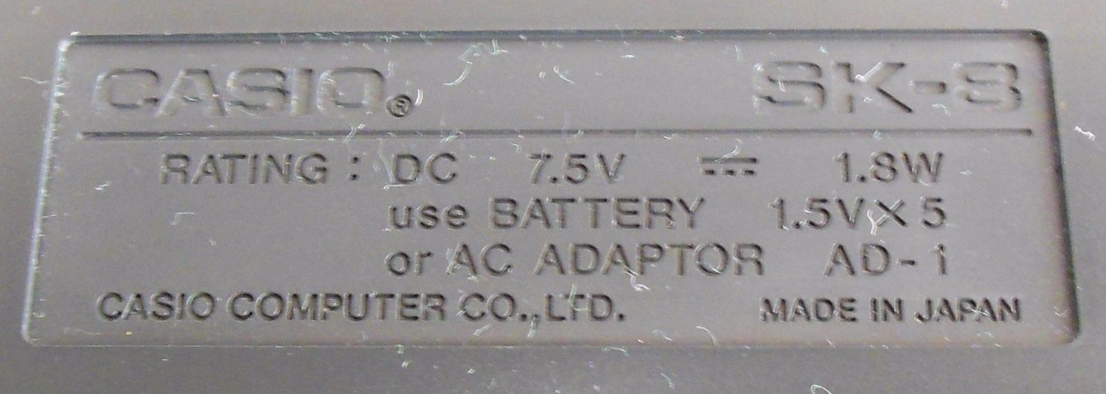 MATRIXSYNTH: Vintage Casio SK-8 Sampling Keyboard Synthesizer w/ ROM ...