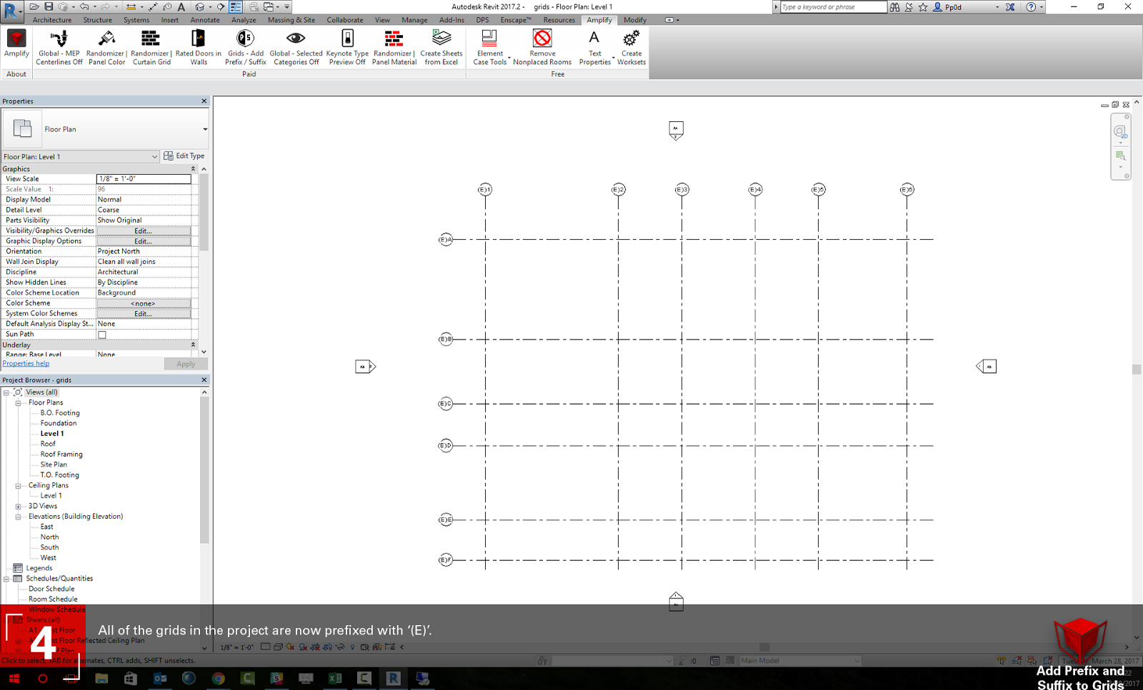 Revit Add-Ons: Grid Prefix | Suffix