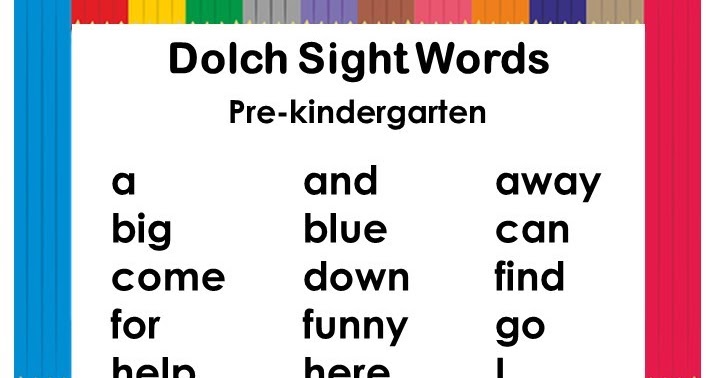 Teacher Fun Files: Dolch Sight Words