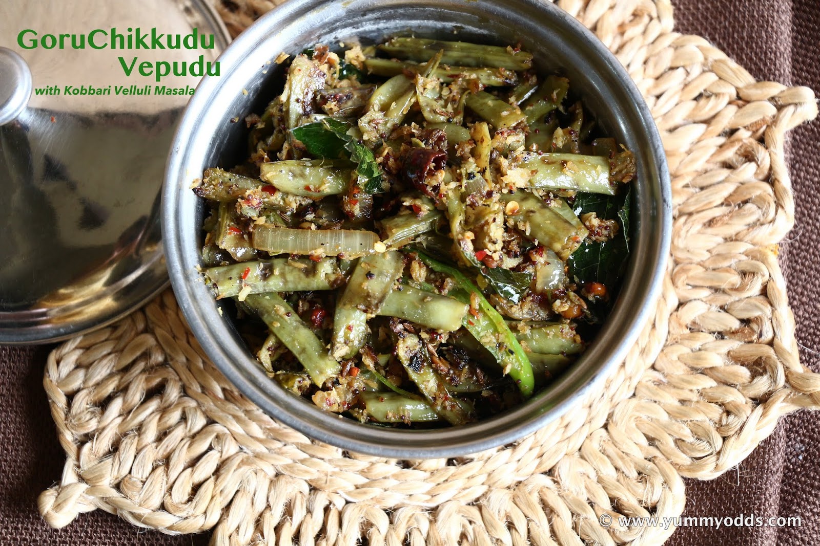 Yum! Yum! Yum!: Goru Chikkudu Vepudu ~ Guvar Beans Stir Fry