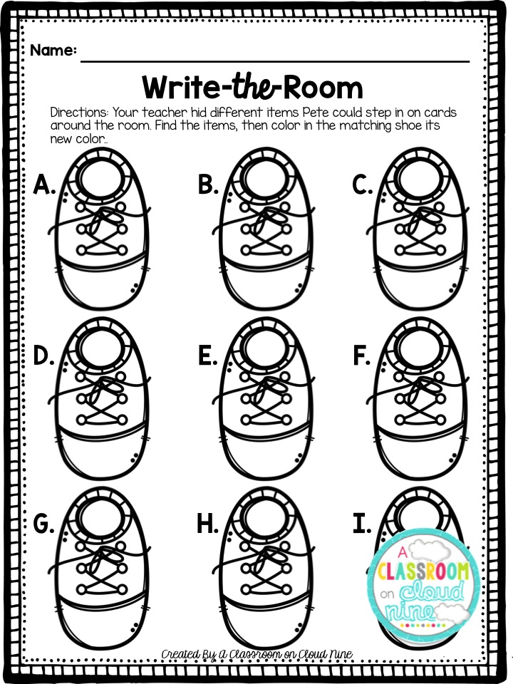 A Classroom On Cloud Nine: Pete the Cat: I Love My White Shoes ...