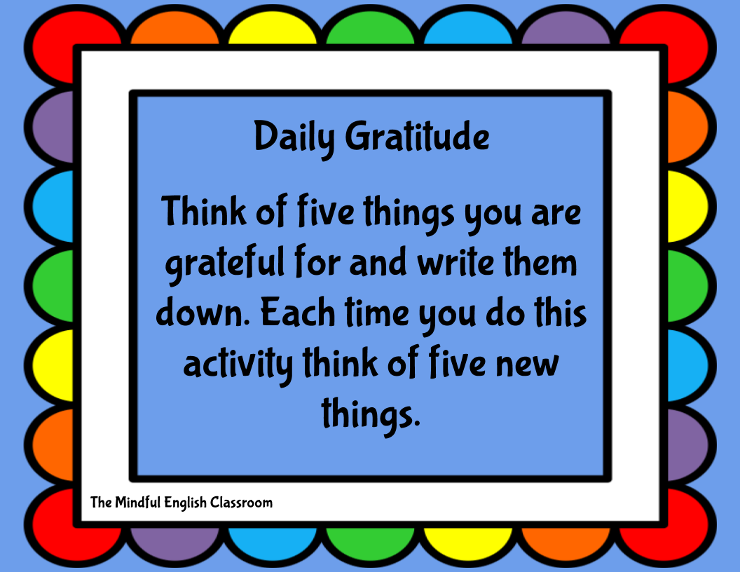Mindfulness in the Classroom - Gratitude Activities - The Mindful ...