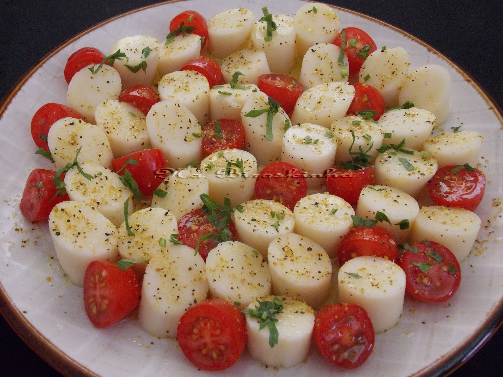 Palmito com Tomatinhos - Na Biroskinha