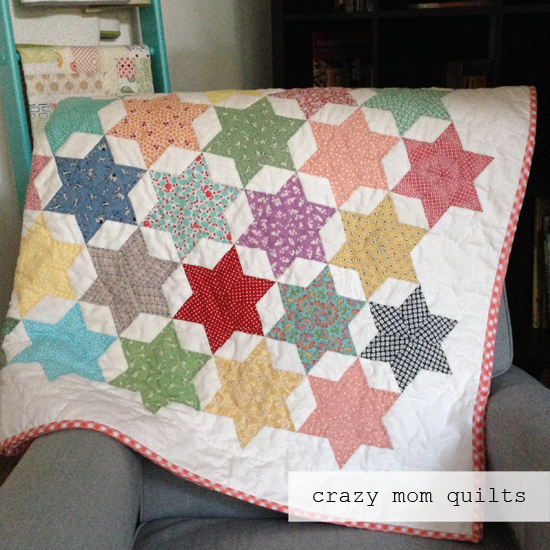 crazy mom quilts: oh my stars! quilt complete!!!