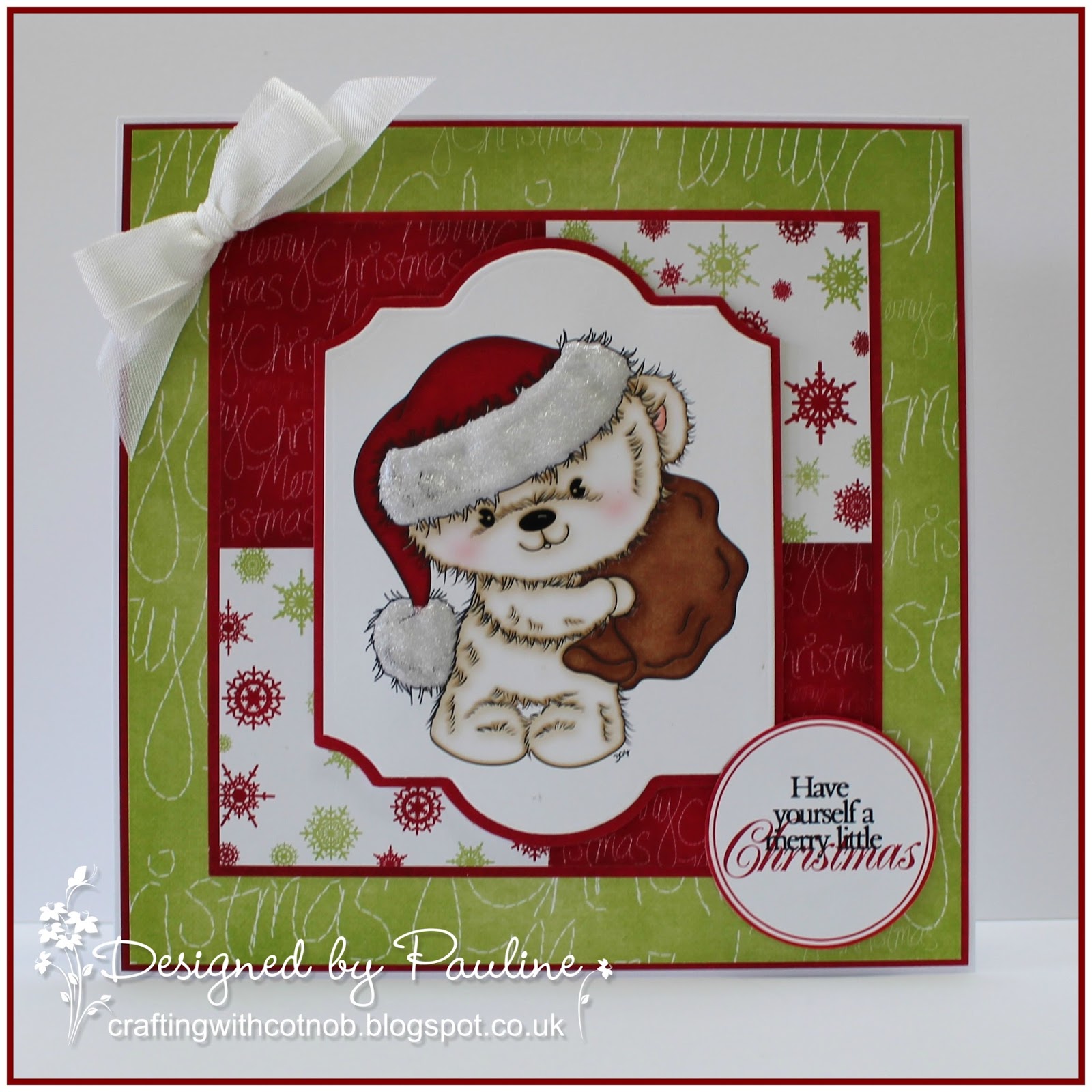 Crafting with Cotnob: Scruffy Santa Bear