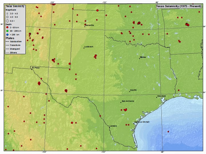 Fracking Earthquakes Map