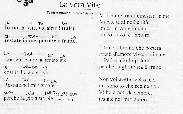 CANTA E PREGA: La Vera Vite (con accordi)