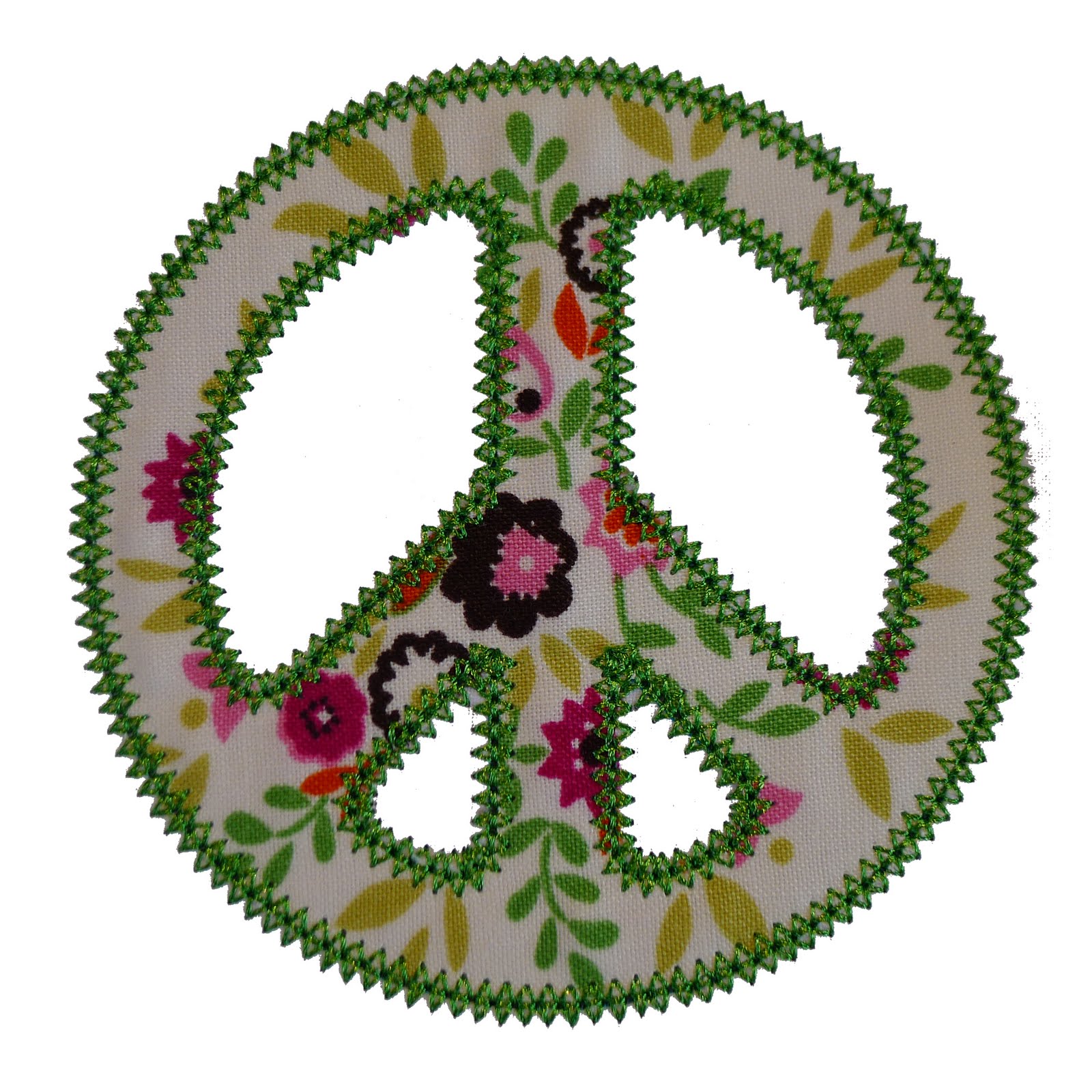 Big Dreams Embroidery: PEACE SIGN Machine Embroidery Applique Design ...