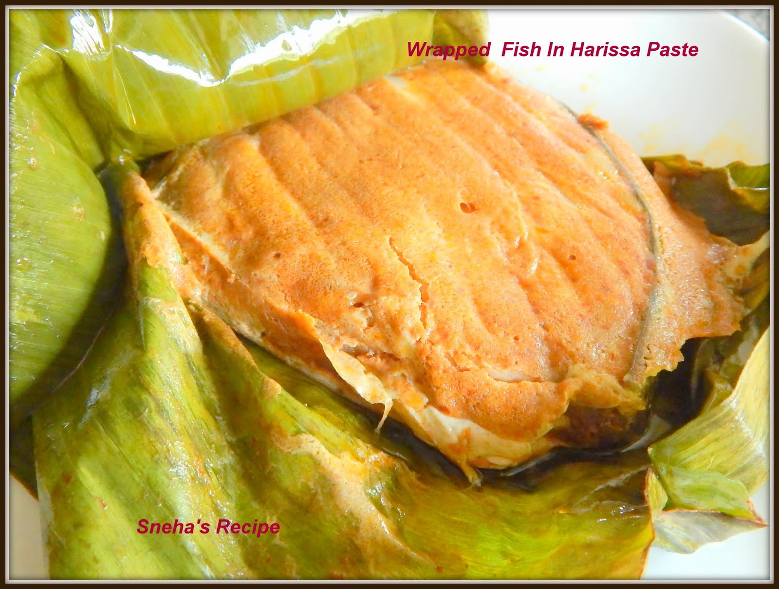 Wrapped Fish In Harissa Paste #FishFriday - Sneha's Recipe