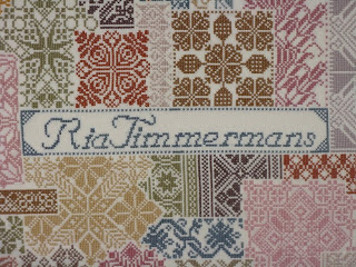 Cross Stitch A Long with Mijna: RiaT - Patchwork sampler - Jan Houtman: