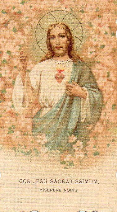 Estampas antiguas: Cor Jesu Sacratissimum