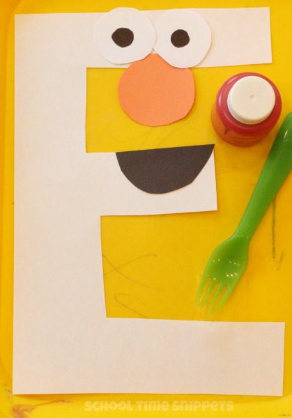 E is for Elmo Preschool Alphabet Craft