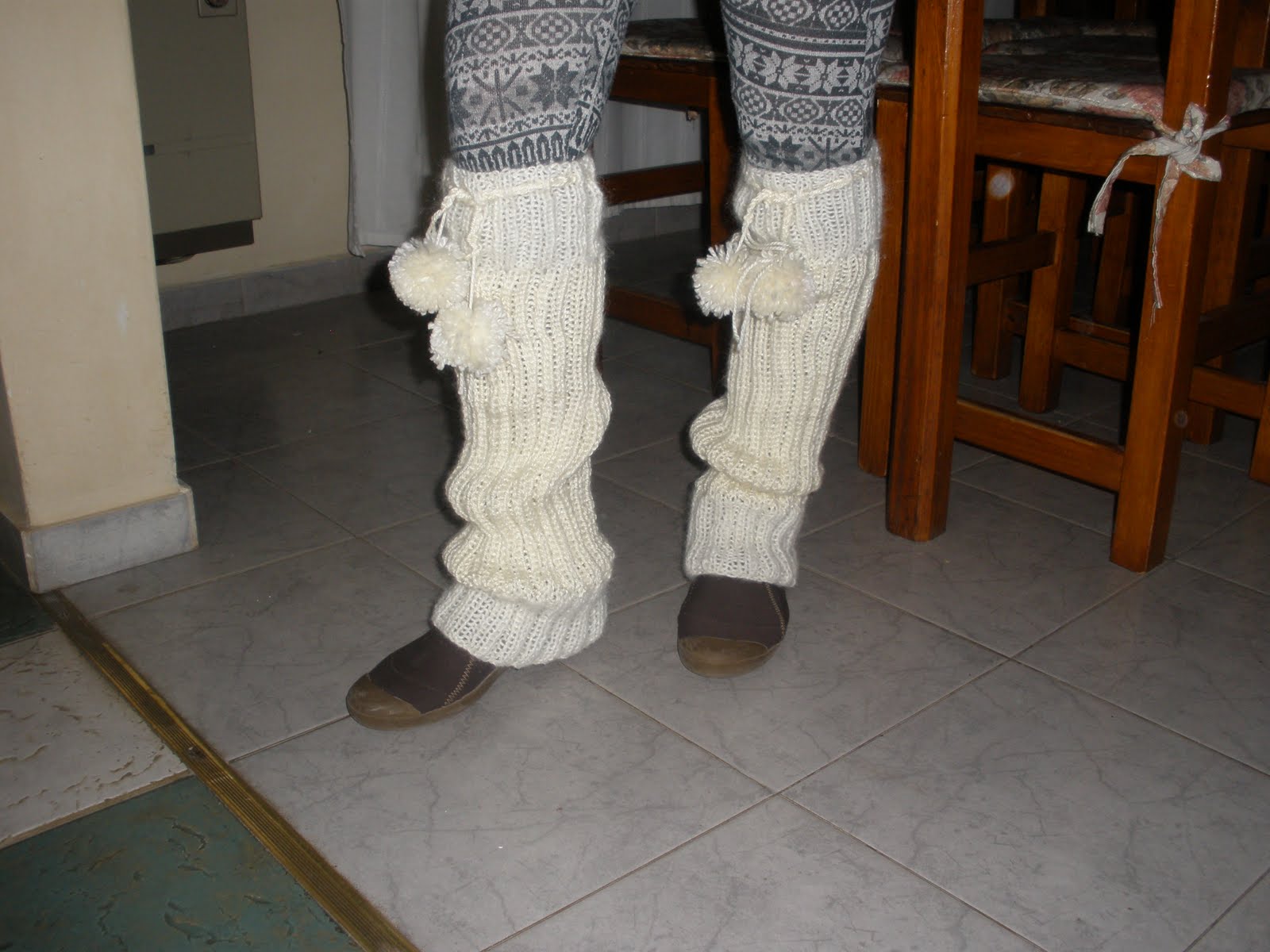 LAS VIOLETAS TEJIDOS : POLAINAS BLANCAS