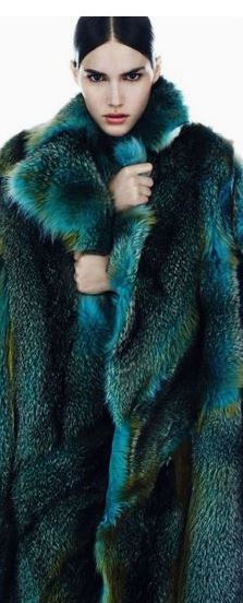 The Mahogany Stylist: Blue Faux Fur - Inspiration