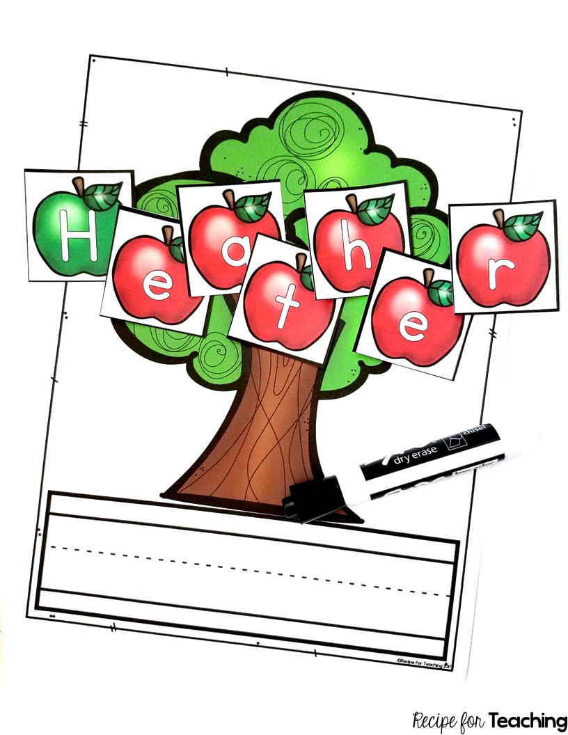 Apple Word Building - Recipe for Teaching