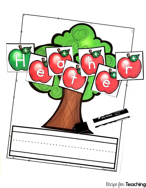 Apple Word Building - Recipe for Teaching