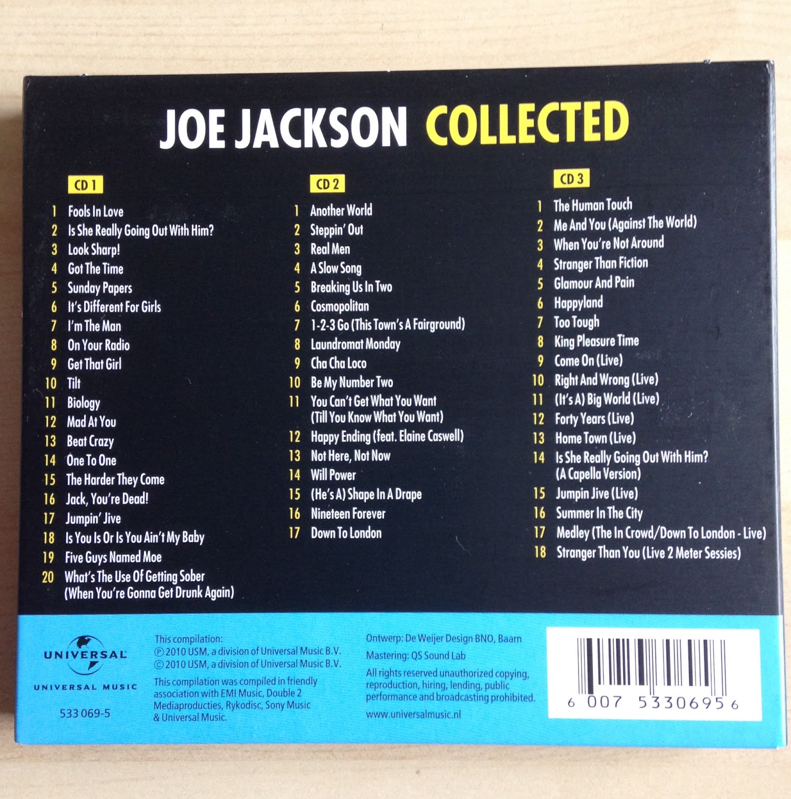 Sounds Good, Looks Good...: "Collected" by JOE JACKSON (2010 Universal ...