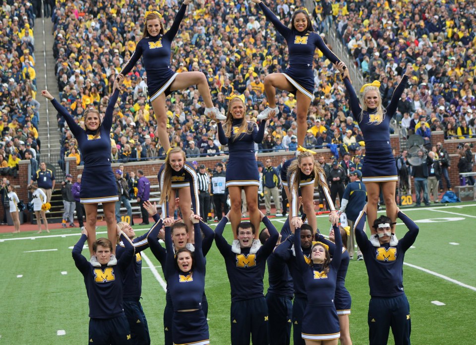 NFL and College Cheerleaders Photos: University of Michigan Cheerleaders