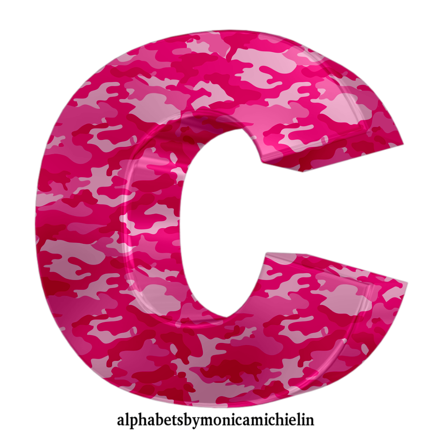 Monica Michielin Alphabets: PINK CAMOUFLAGE ALPHABET PNG, #pink, # ...