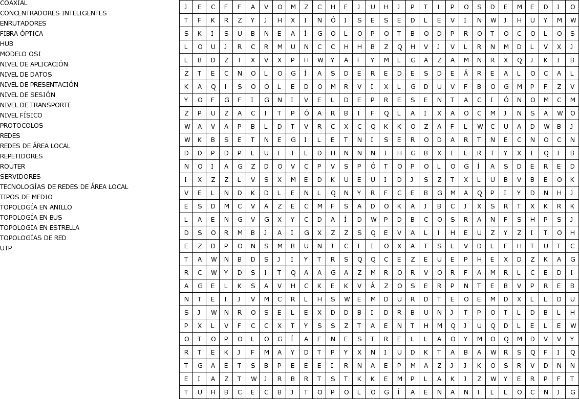 Sopa de letras para resolver - Imagui