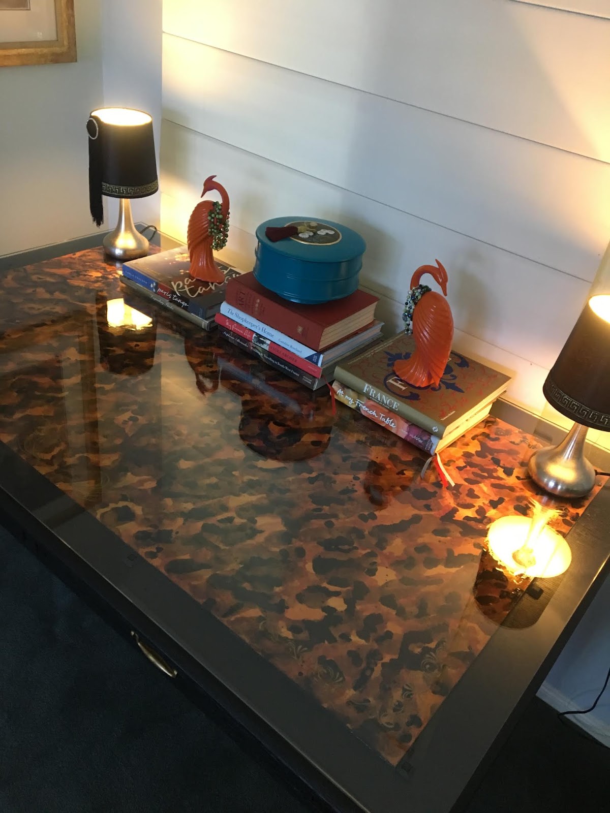 A Tray of Bliss: Homespun Things...DIY Faux Tortoiseshell Finish Step ...