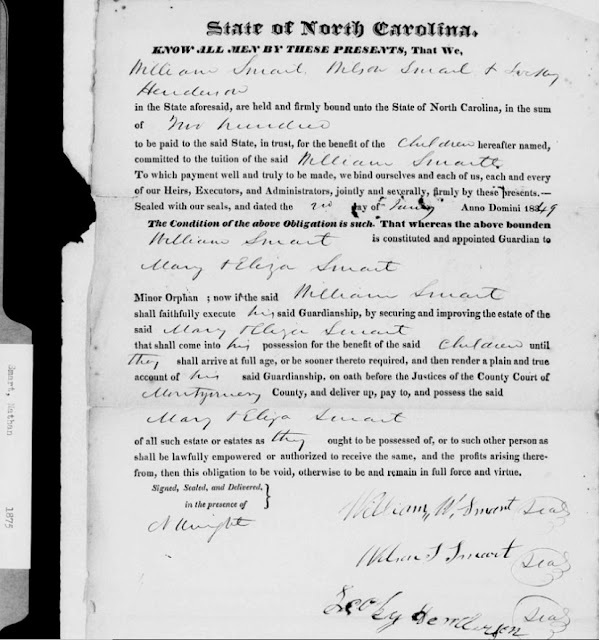 Uwharrie Roots: Mary Ann Smart, daughter of Nathan Smart, is not the ...